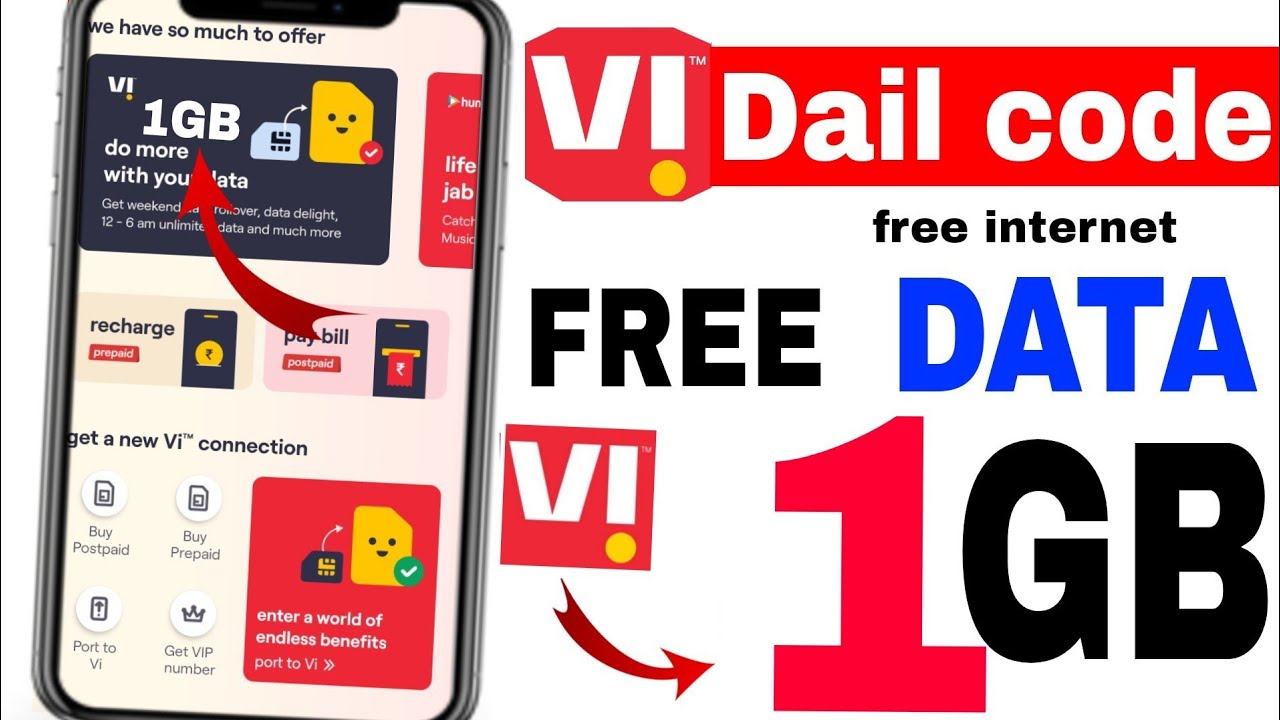 Vi free data 2023 | Vi free 1GB data new code 2023 | Vi free internet ...