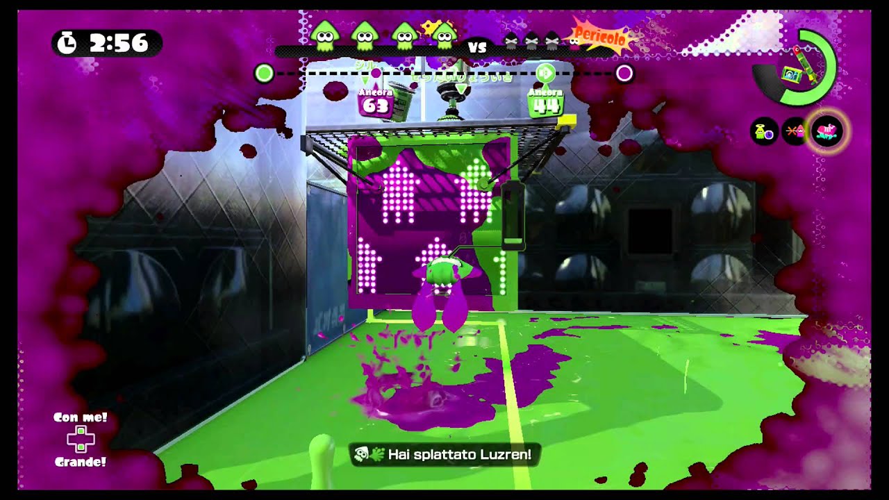 Splatoon S+ Gold Dynamo Roller (ダイナモローラーテスラ ) gameplay part 6 - Tower ...