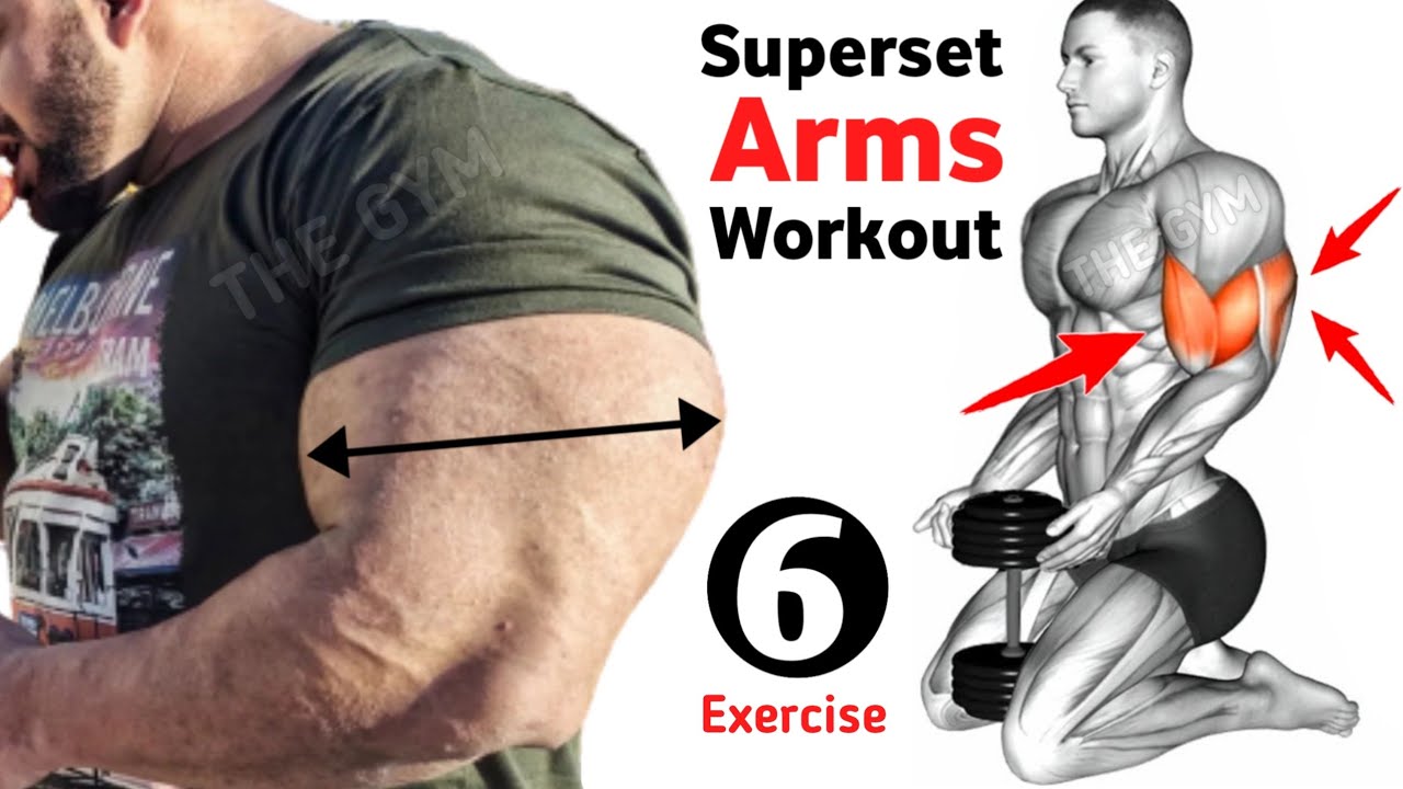 6 Superset Biceps And Triceps Workout At Gym - Arm Workout - YouTube