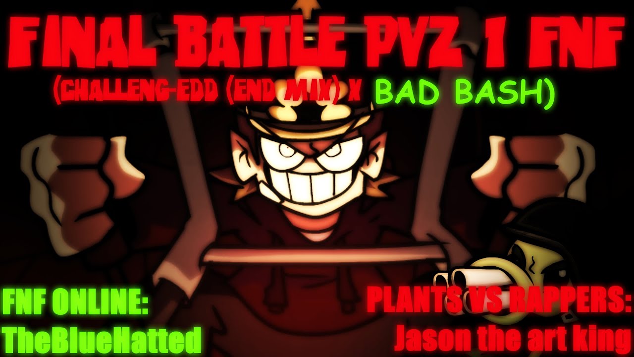 ZOMBOT FIGHT IN FNF (Challeng-Edd (End Mix) X Bad Bash) - YouTube