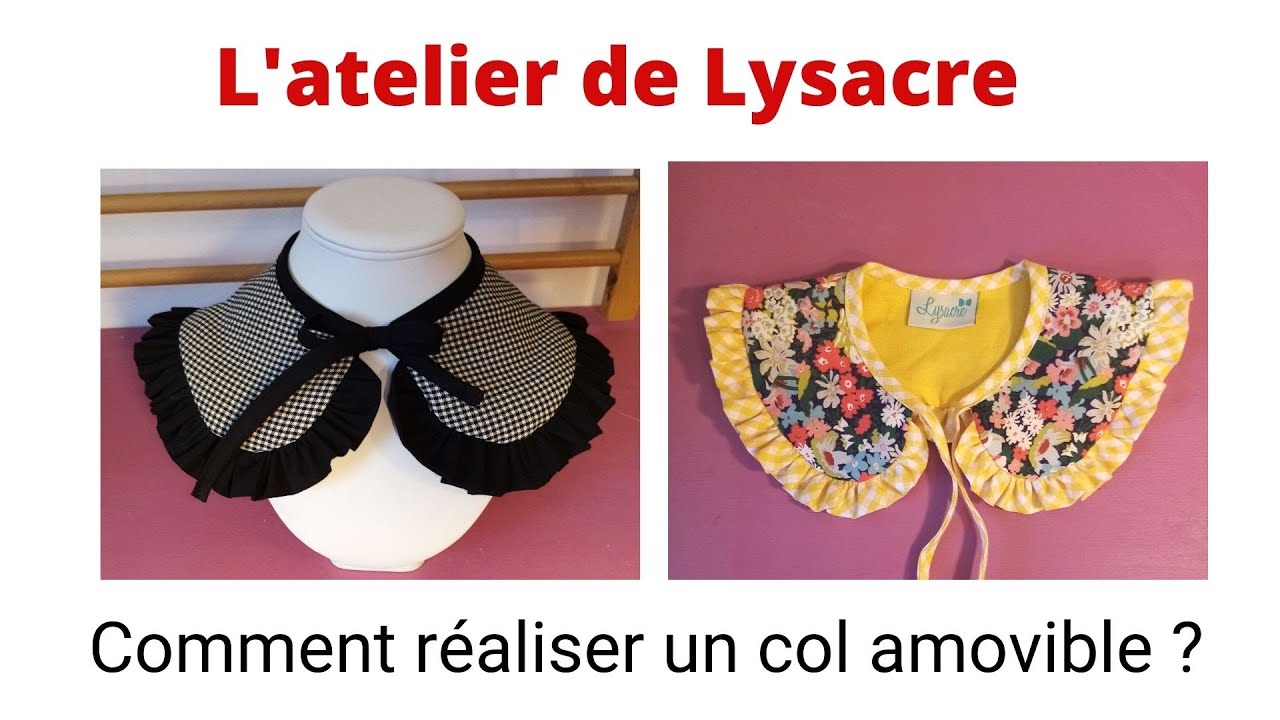 Comment faire un col Claudine amovible ? - YouTube