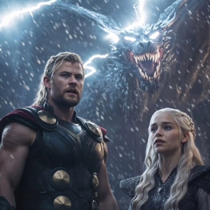Thor with mother of dragons#God of thrones#marvel #music #thor #youtube ...