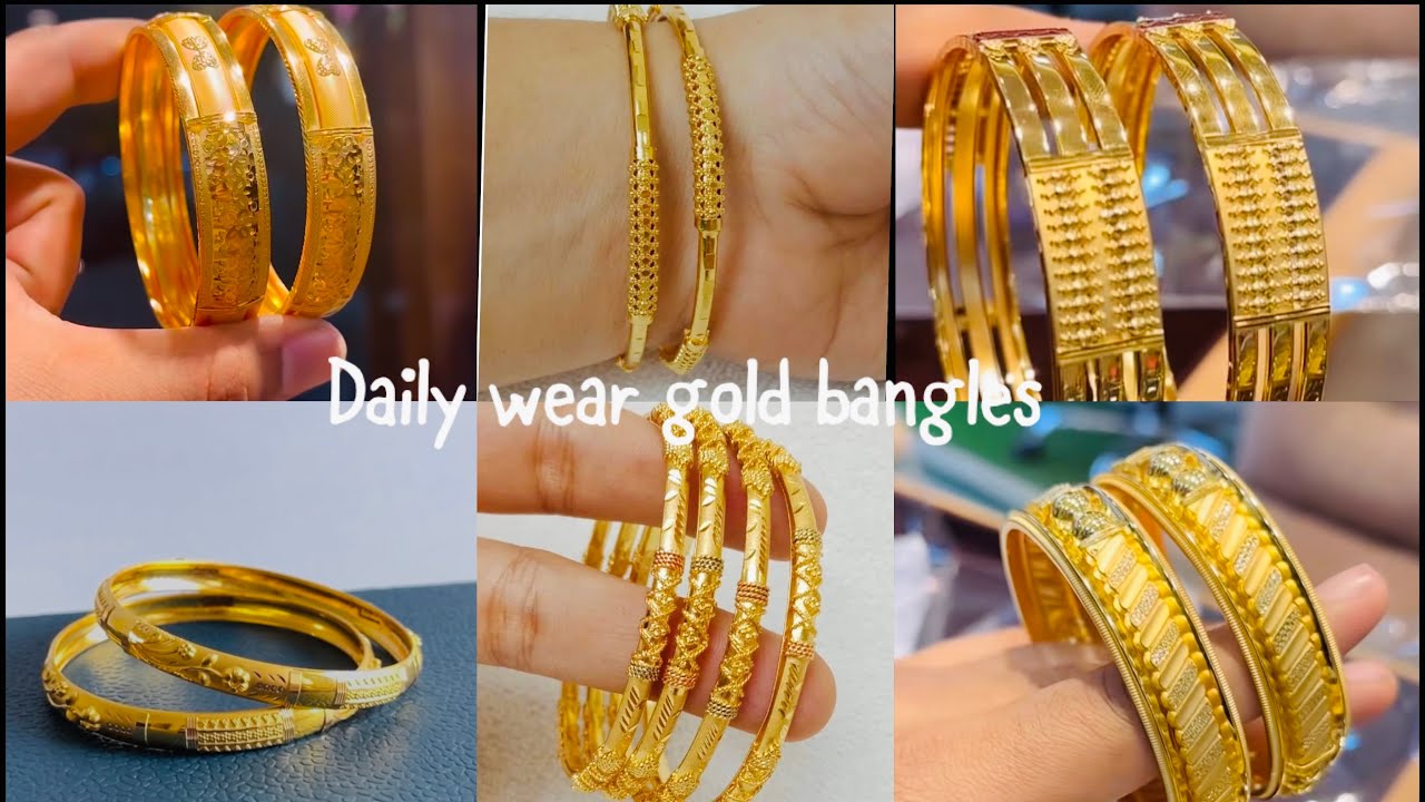 20 Grams gold bangle designs with price | Simple Gold Bangles Designs ...
