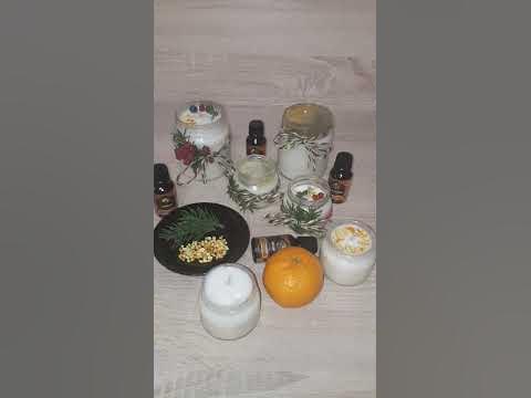 Контейнерные соевые свечи с ароматом цитрусов и ели - YouTube
