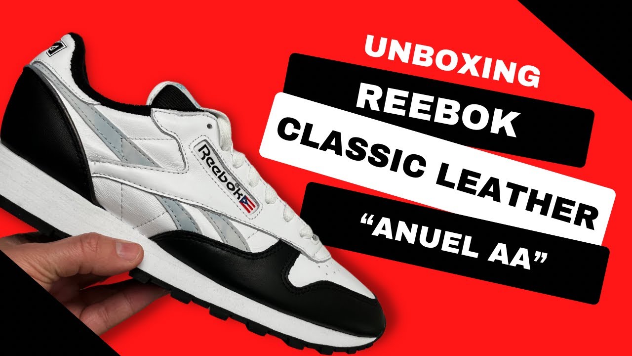 Reebok Classic Leather x Anuel AA Puerto Rico Flag Shoe Unboxing - YouTube