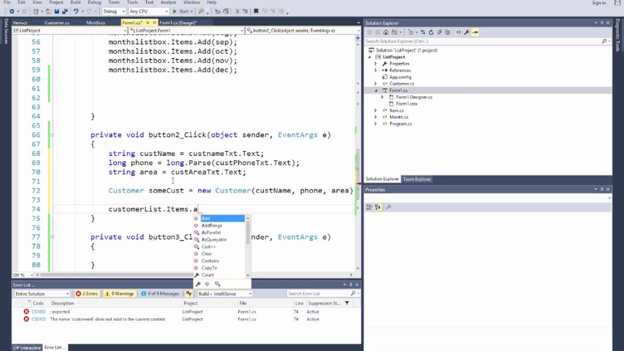 Objected Oriented Programming And Listboxes Youtube 6541
