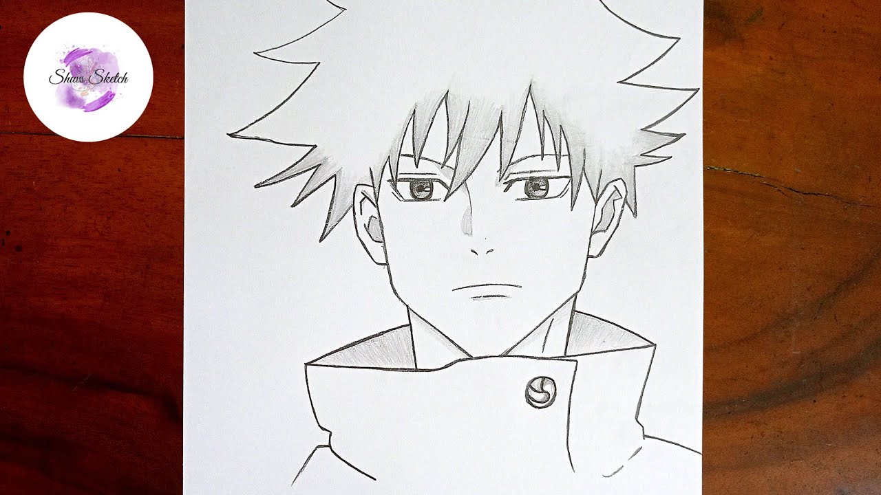 How to Draw Megumi from Jujutsu Kaisen || Easy Anime Drawing Step by ...