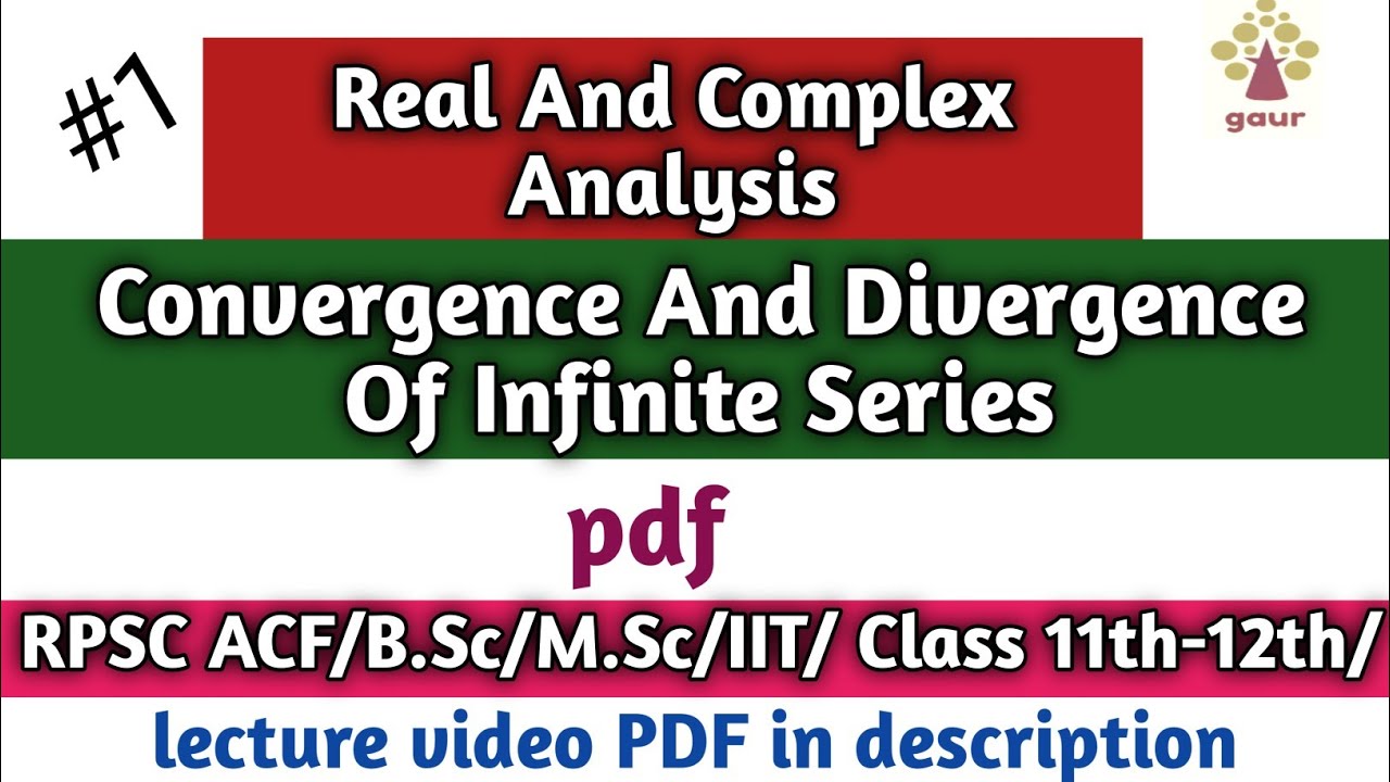 Convergence And Divergence Of Infinite Series - YouTube