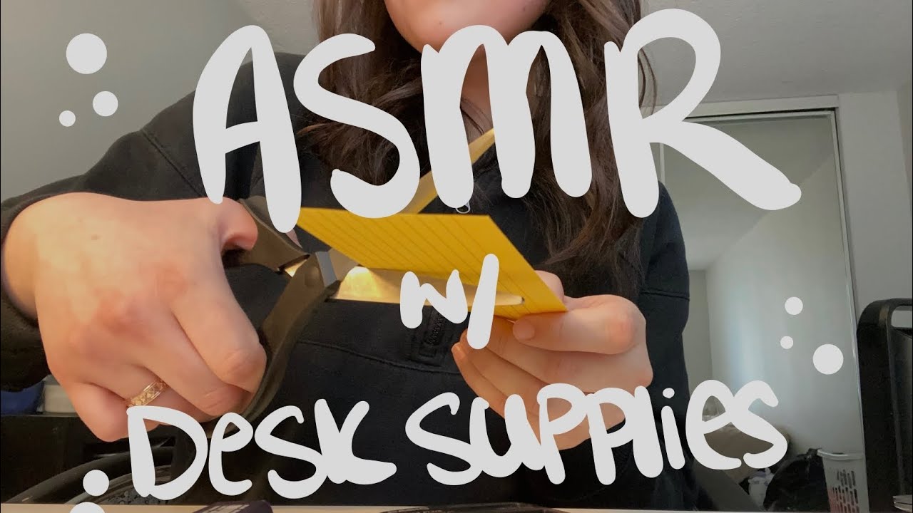 ASMR WITH DESK SUPPLIES [random objects I found on my desk/ lofi/ no ...