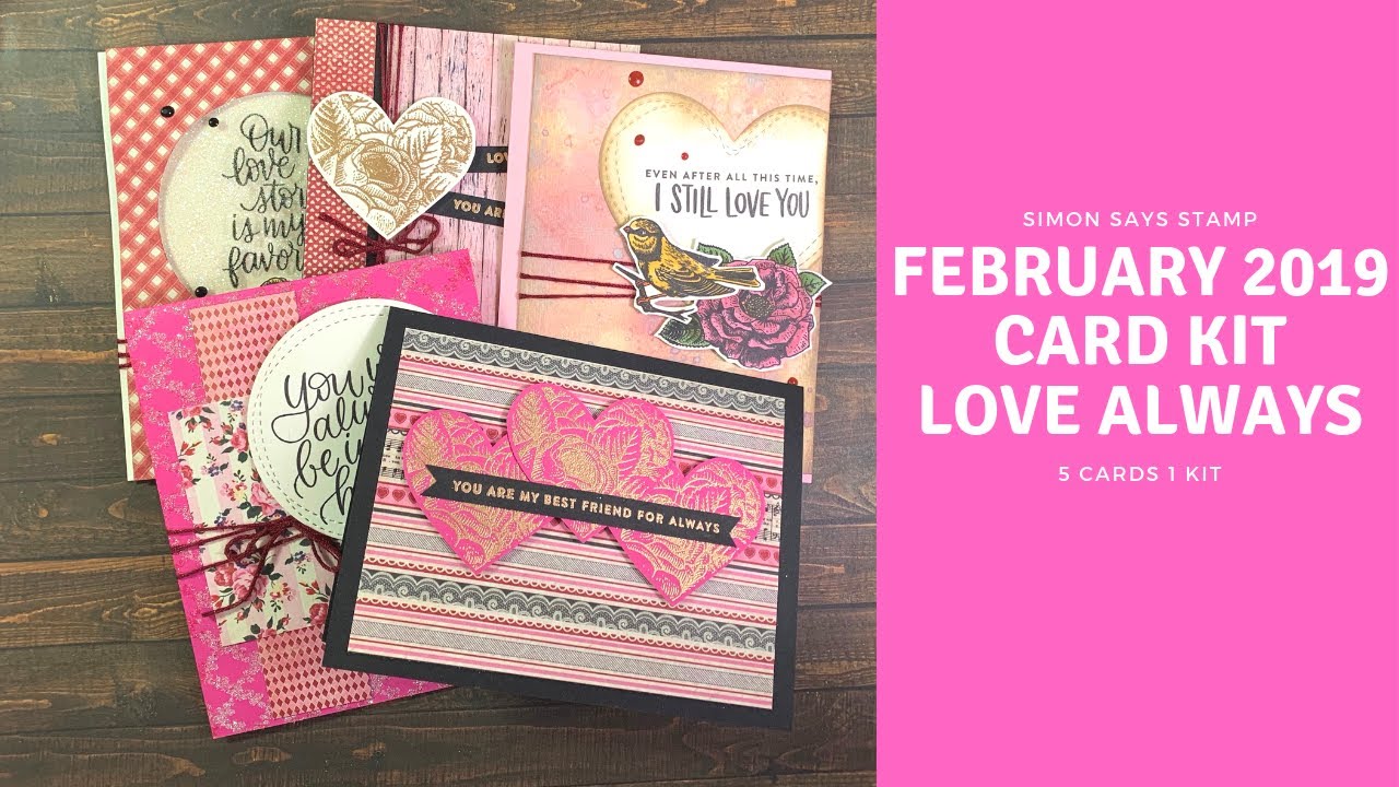 SSS February Card Kit Love Always | 5 Cards 1 Kit - YouTube