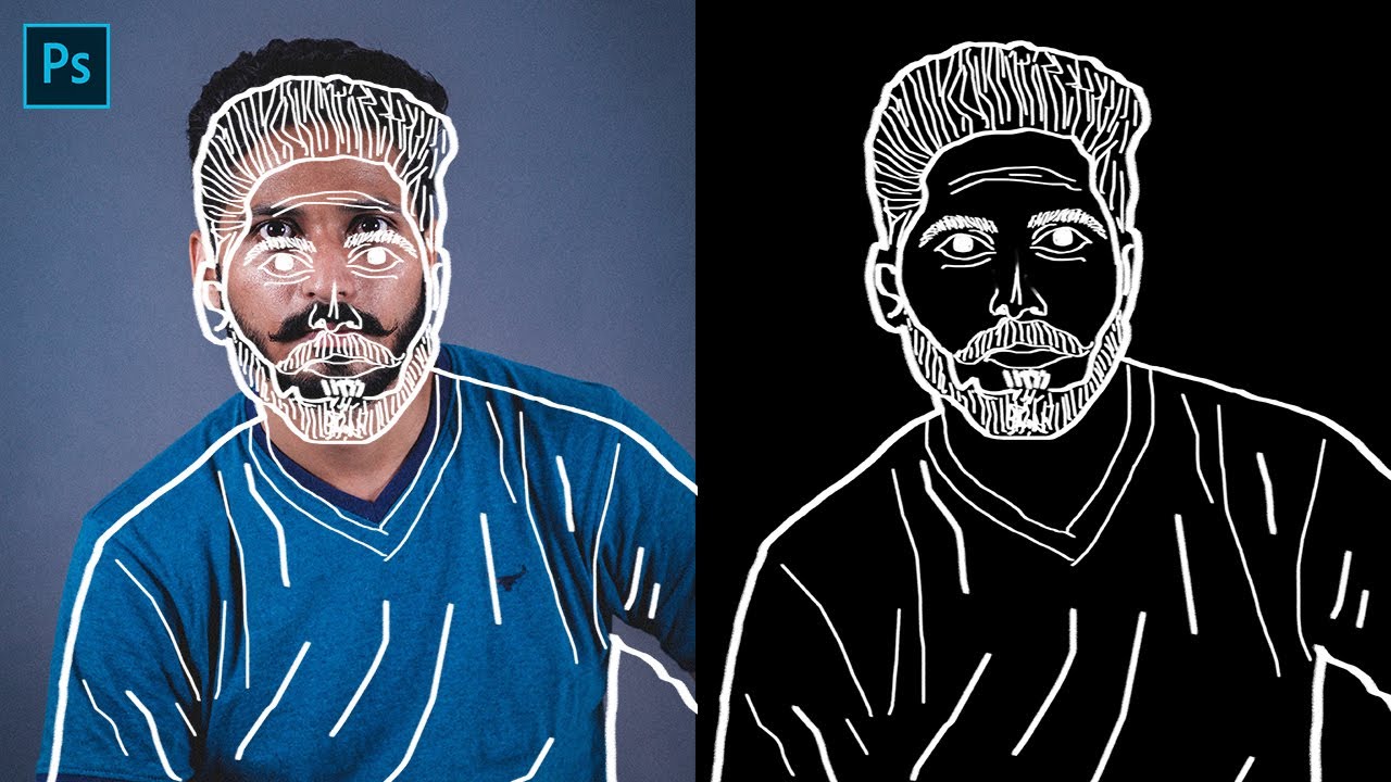 How To Create Drawing Outline Effect In Photoshop Youtube Reverasite How To Create Drawing Outline Effect In Photoshop Youtube Reverasite