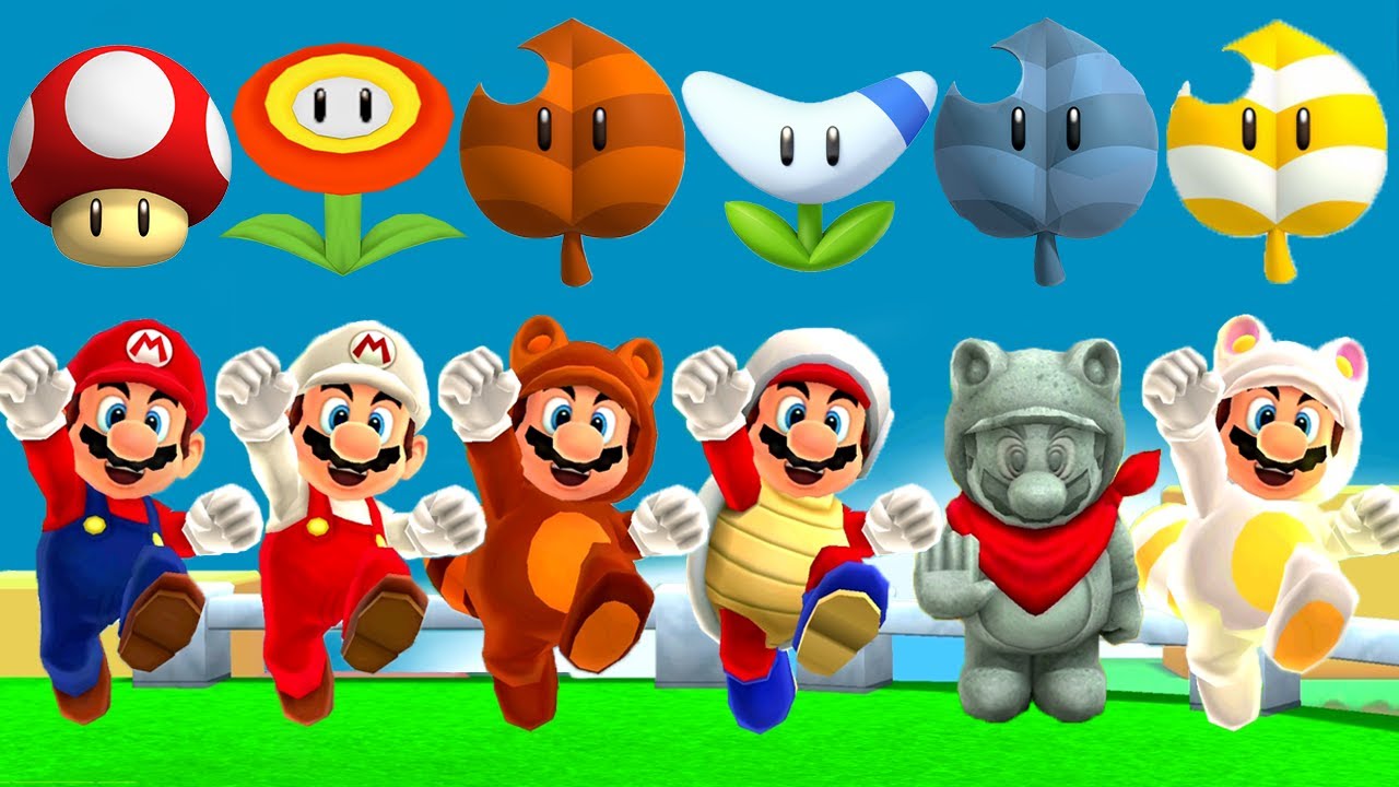 Super Mario 3D Land - All Power-Ups - YouTube