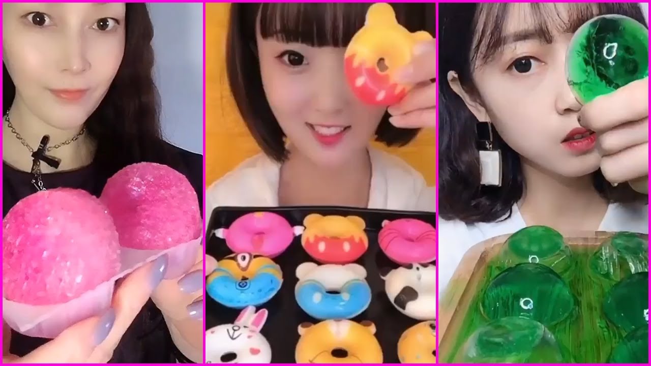 Asmr Eating Eating Ice , Water Filled Ice Crunchy Sounds Ice Eating #37 ...