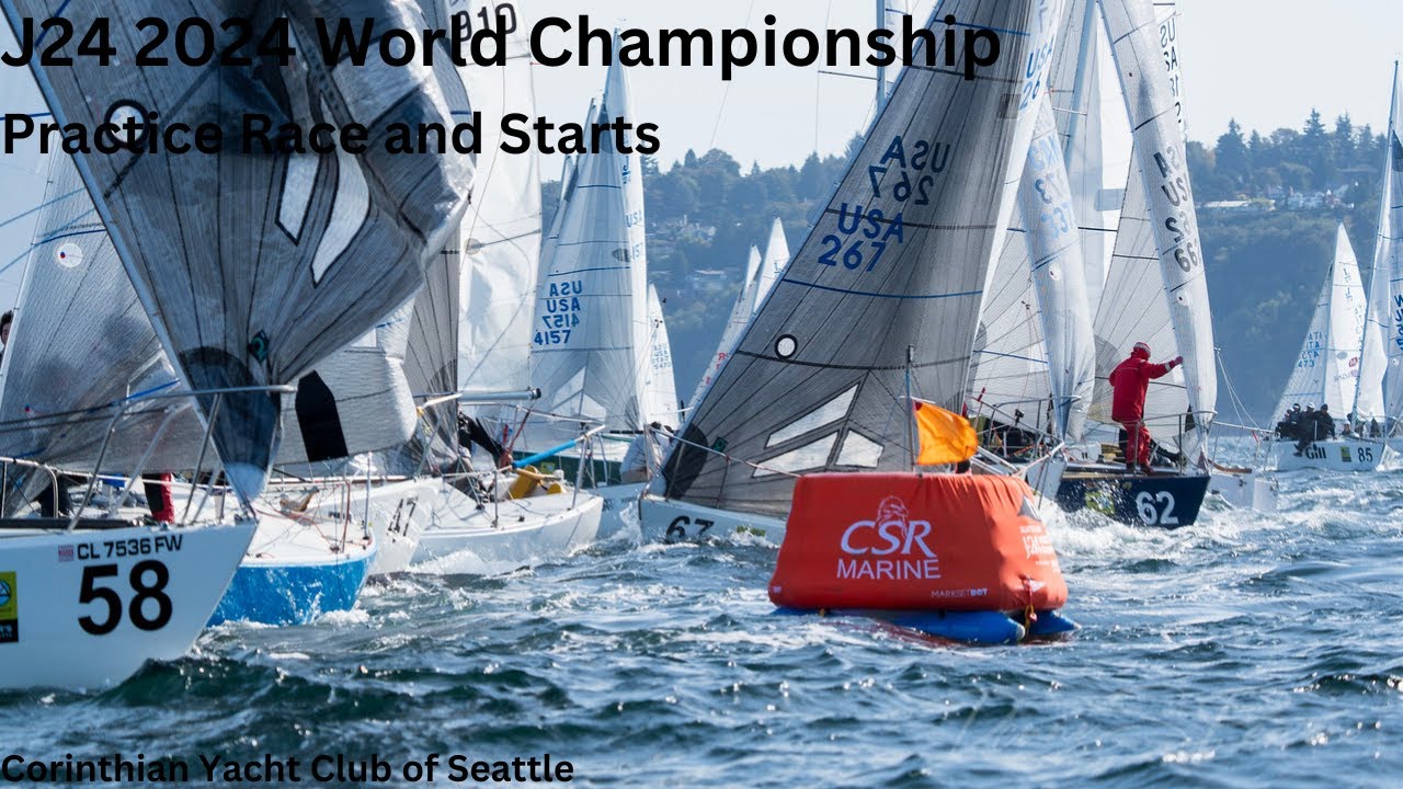 J24 2024 World Championship Practice Race and Starts - YouTube