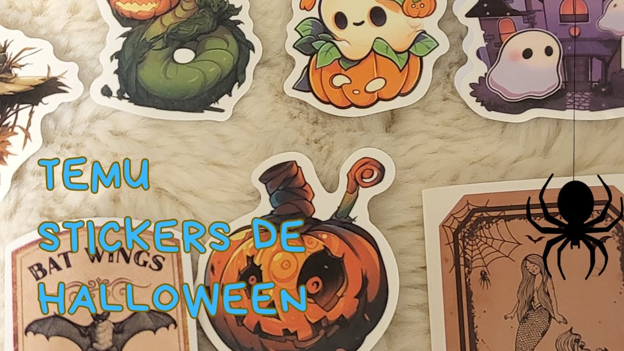 TEMU UNBOXING HALLOWEEN STICKERS - YouTube