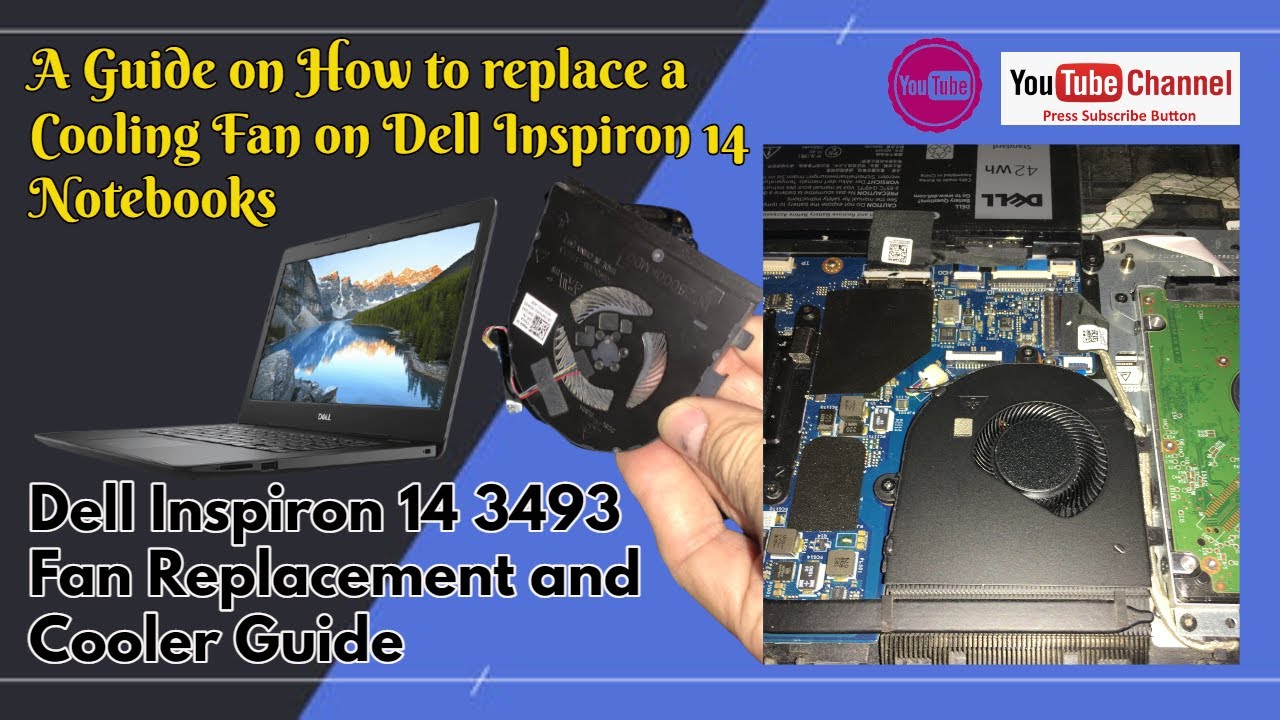 DELL INSPIRON LAPTOP COOLING FAN QUICK REPLACE/INSTALLATION - YouTube