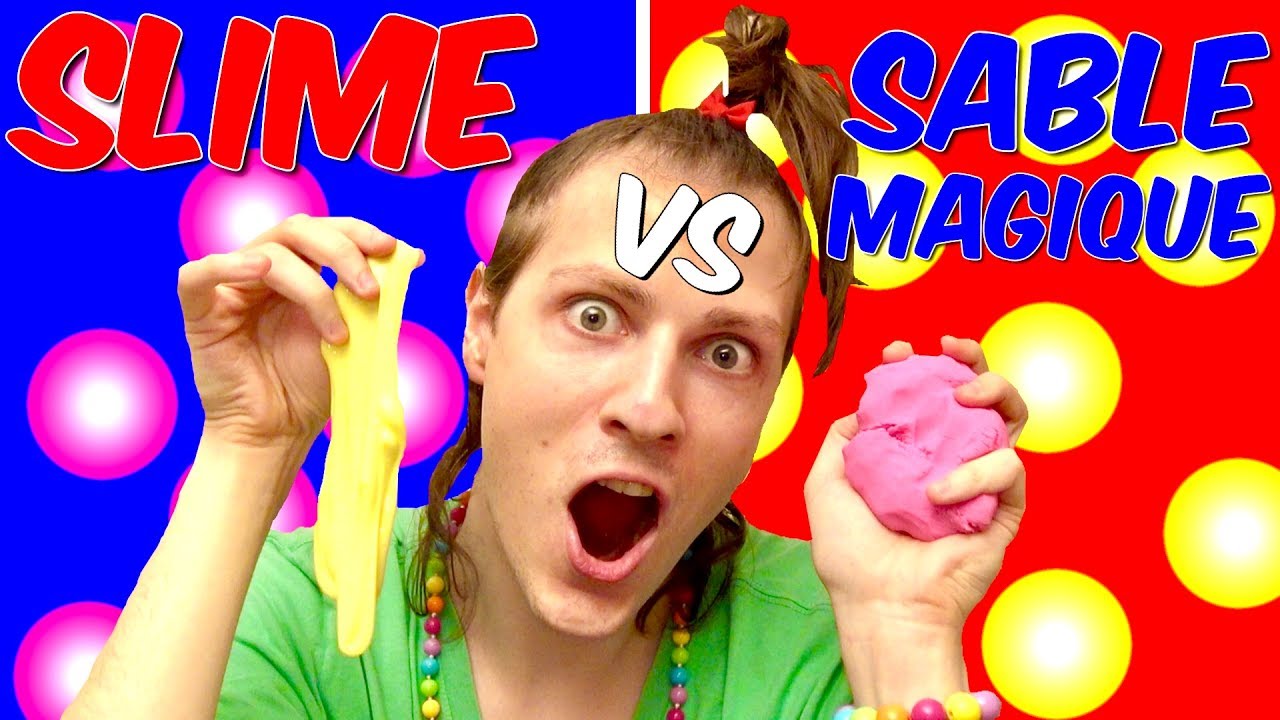 SLIME VS SABLE MAGIQUE ! NADEGE CANDLE - YouTube