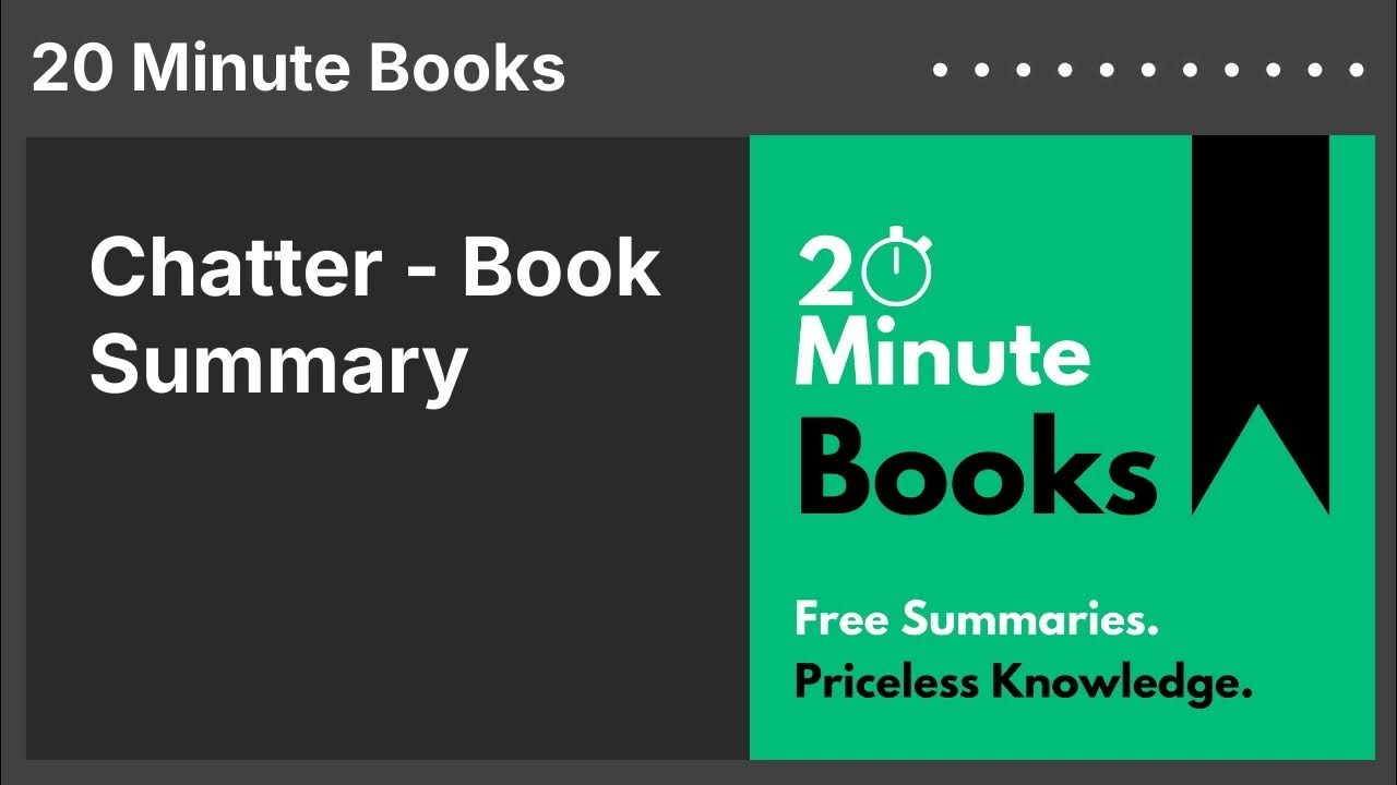 Chatter - Book Summary - YouTube