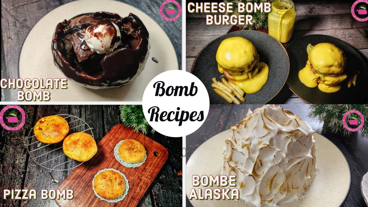 4 Delicious Food Bomb Recipes | Chocolate Bomb | Cheese Bomb Burgers ...