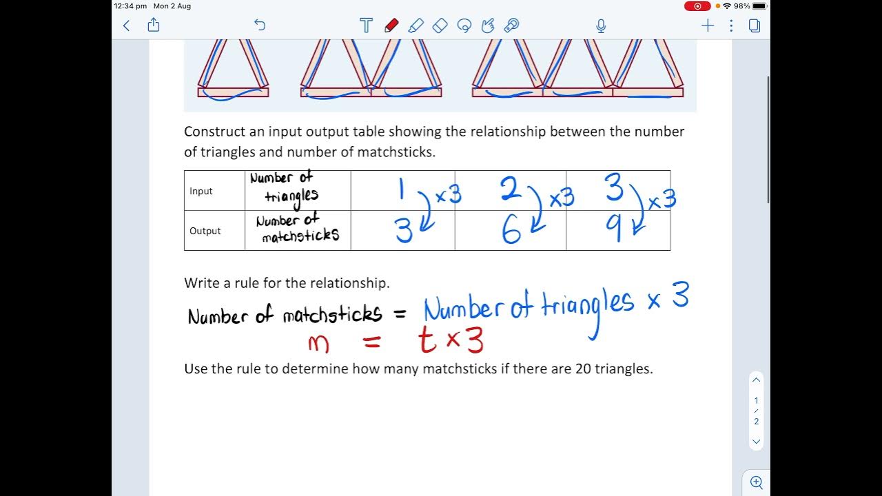 Year 7 Math - Using rules to describe a pattern (JacPlus 8.2) - YouTube