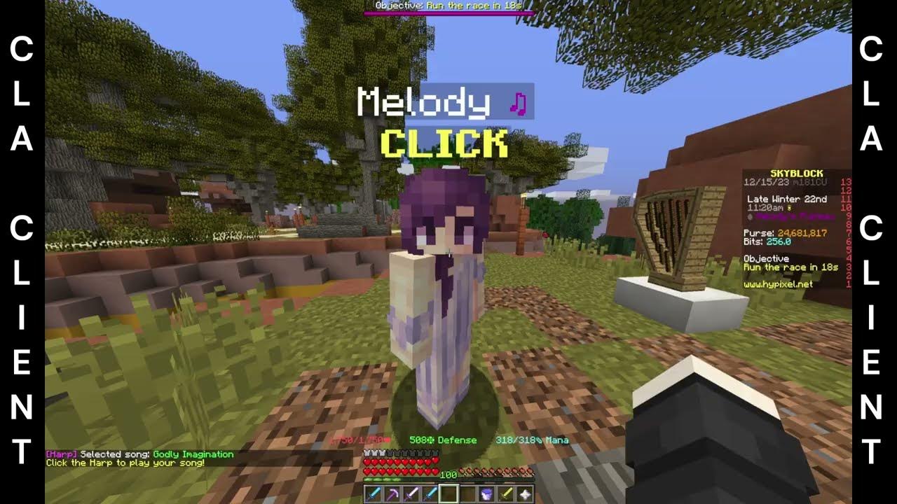 HYPIXEL HARP MACRO BOT TUTORIAL 2024 || GET FREE MELODY'S HAIR || CLA CLIENT || HYPIXEL SKYBLOCK ...