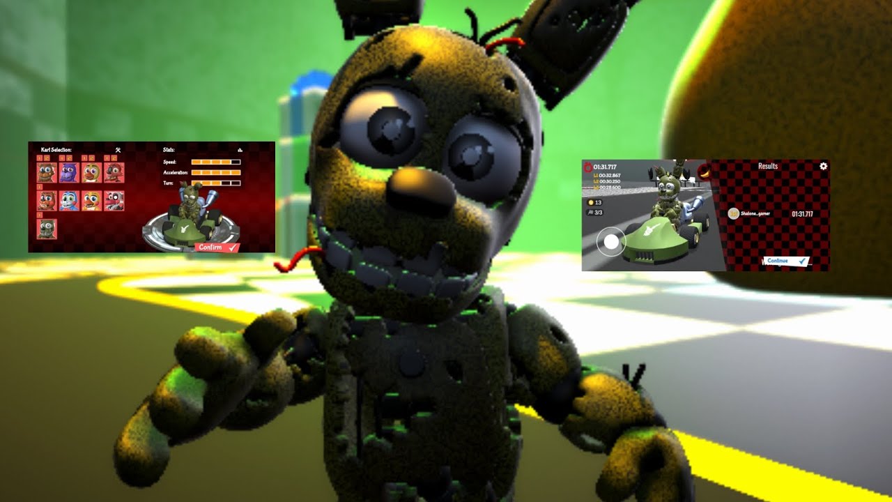 Fnaf faz karts springtrap is here - YouTube