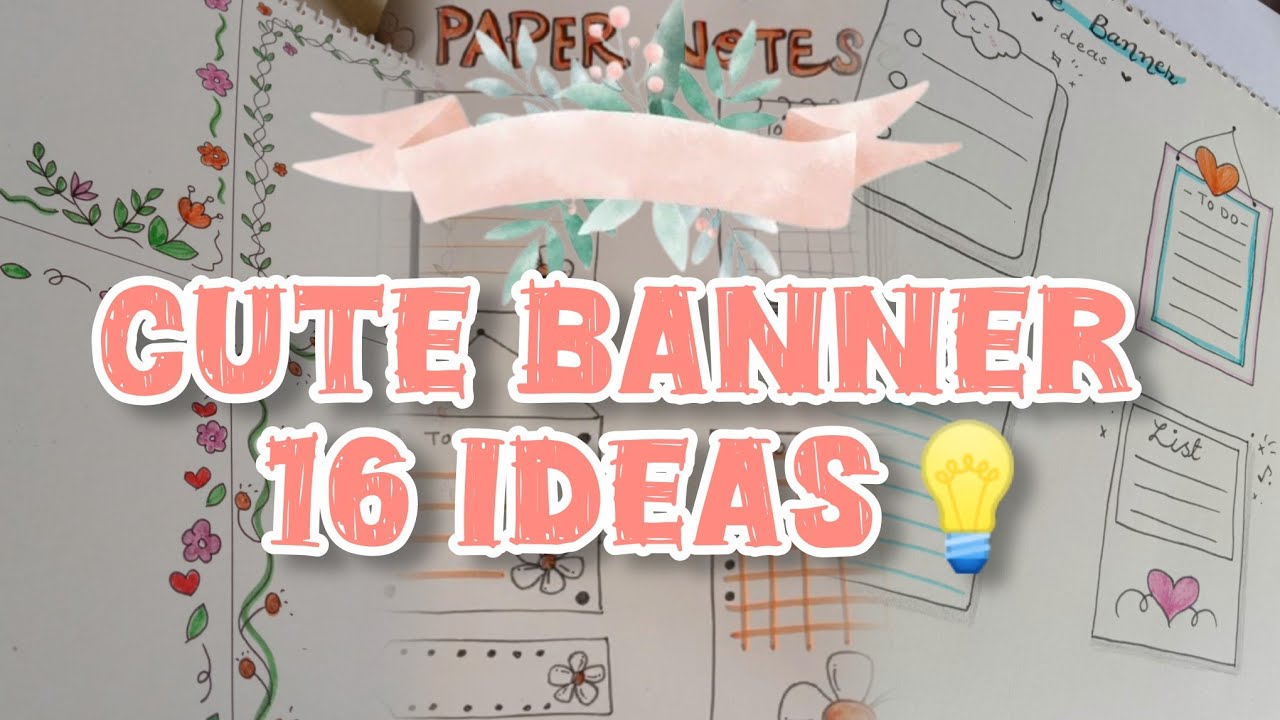 EASY BANNER IDEAS FOR PROJECTS and SCHOOL NOTES💜 ||CUTE BANNER IDEAS💡 ...