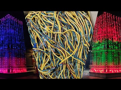 pixel LED working the temple installation - YouTube