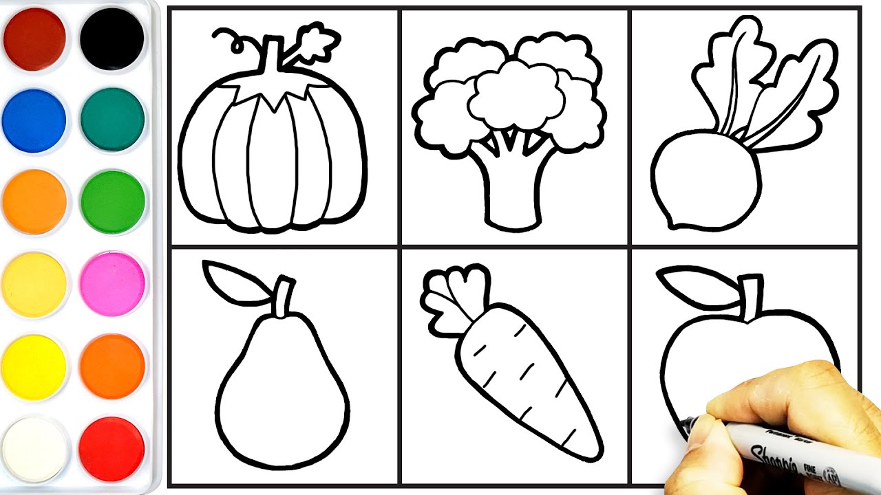 How to Draw Autumn Harvest for Beginners | Step-by-Step Easy Drawing ...