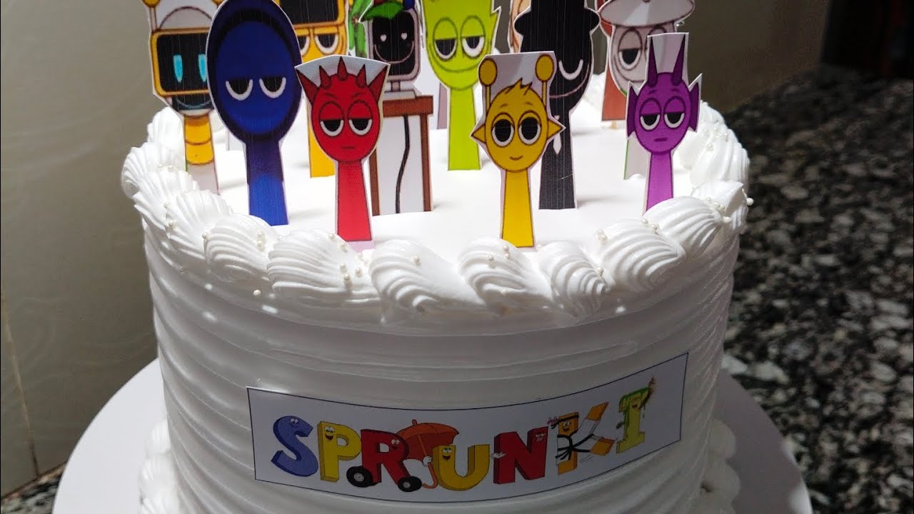 SPRUNKI birthday cake - YouTube