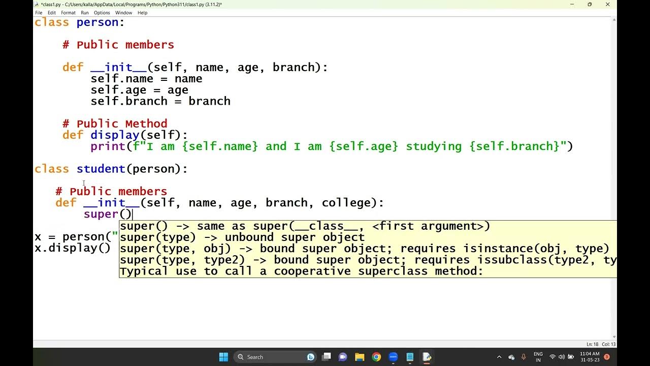 Python Access Modifiers Part 1 Youtube