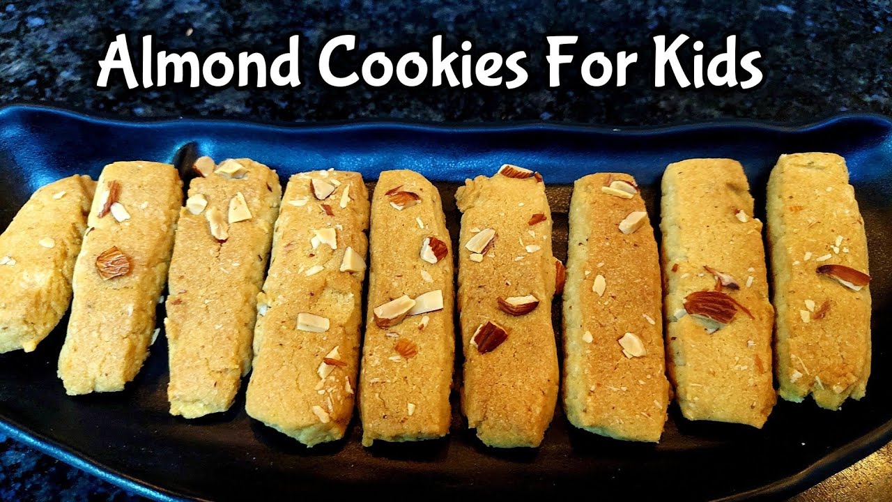 Delicious & Healthy Almond Cookies For Kids | बादाम के बिस्किट ...