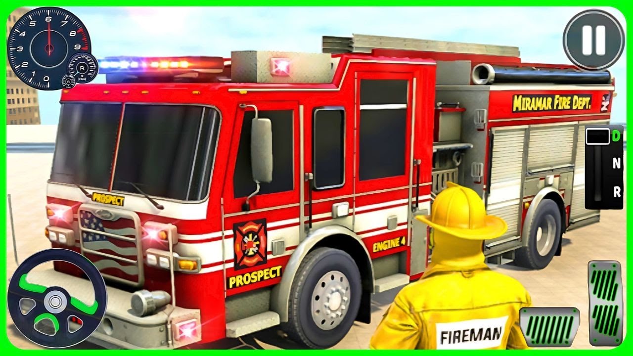 Emergency City Fire Truck Rescue Simulator - Realistic 911 Firefighting ...