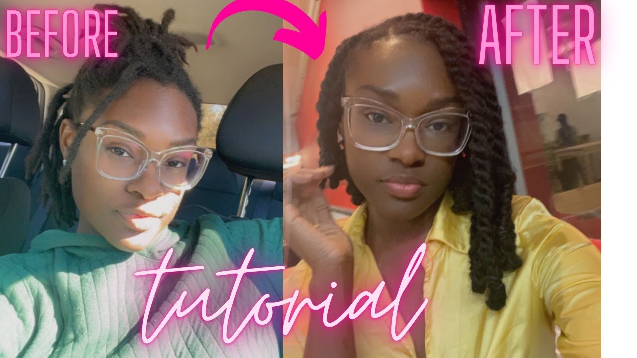 Two-strand twist over locs | Loc Bob tutorial | NO CROTCHET! - YouTube