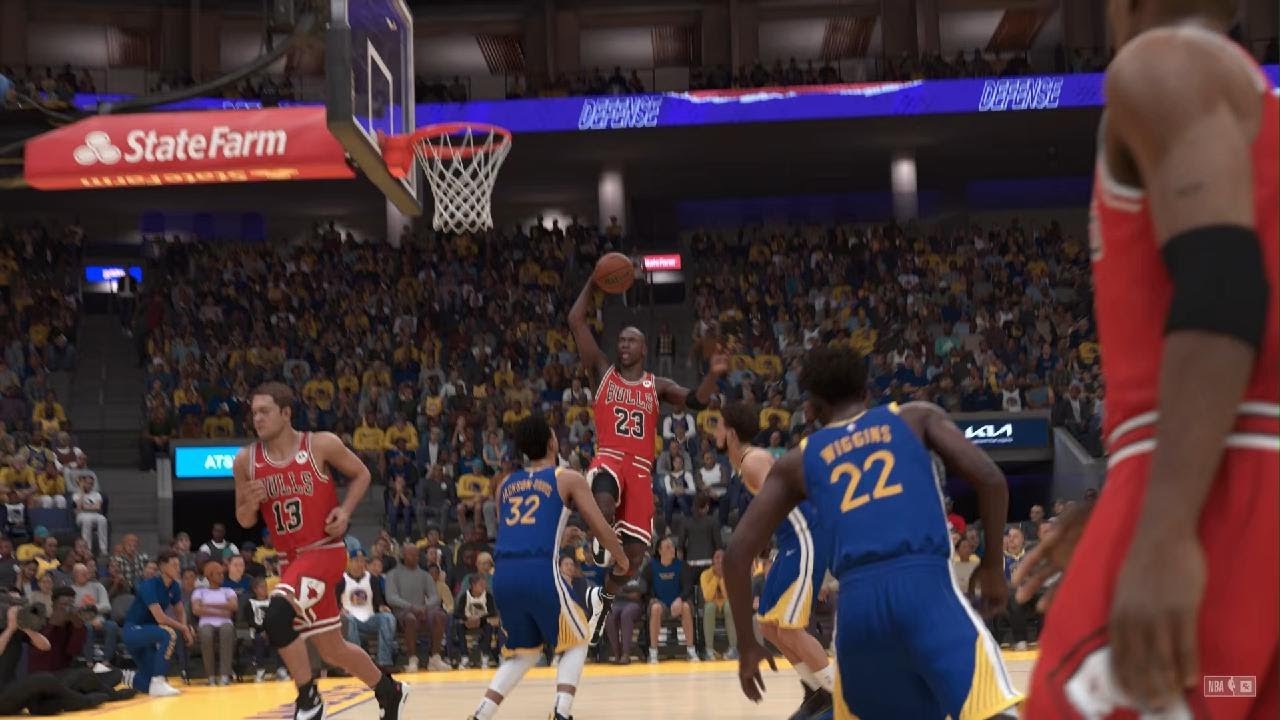 NBA 2K24 MICHAEL JORDAN "DRIVES TO THE RIM" AND GETS THE BEAUTIFUL AND ...