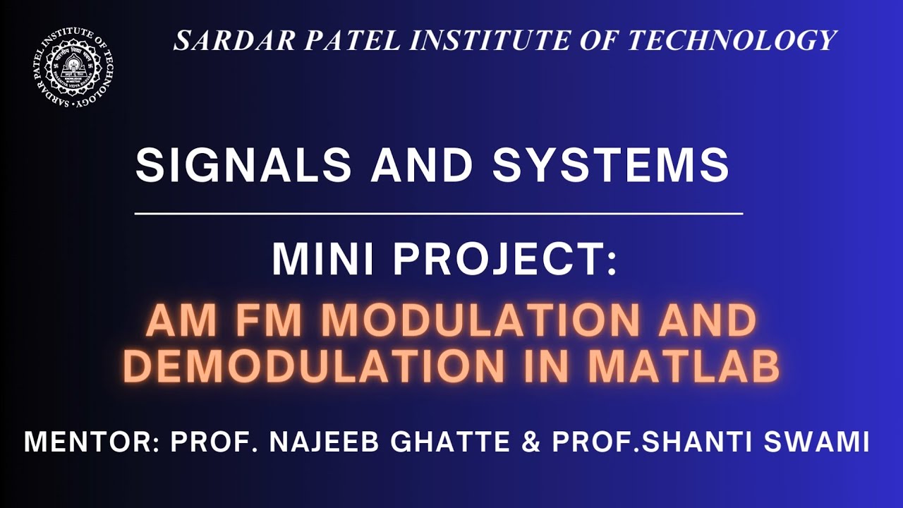 Amplitude Modulation And Demodulation Using Matlab Youtube