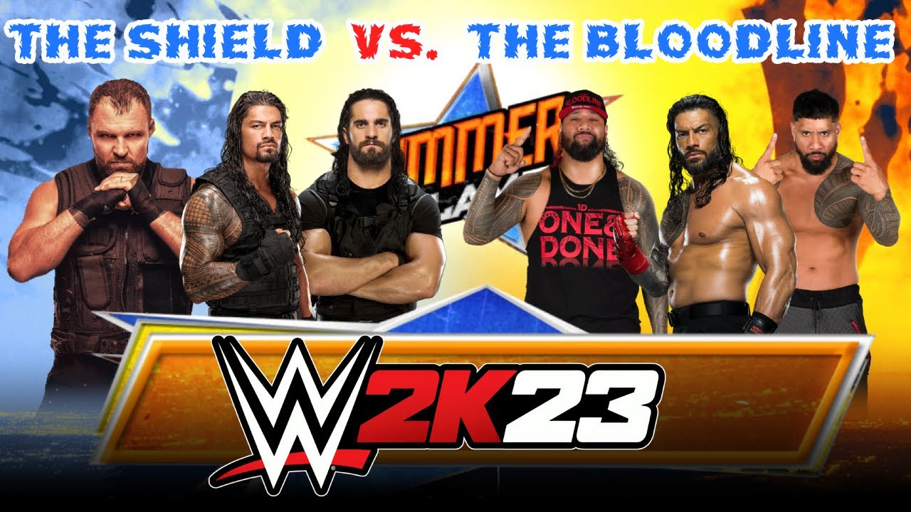 WWE 2k23 - The Shield VS. The Bloodline Full Match Gameplay - YouTube