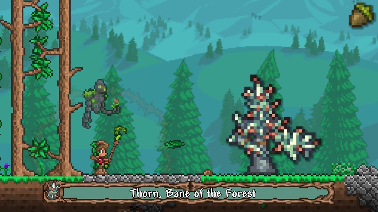 Facing Thorn the Bane of the Forest! Terraria Mod of Redemption Let's ...