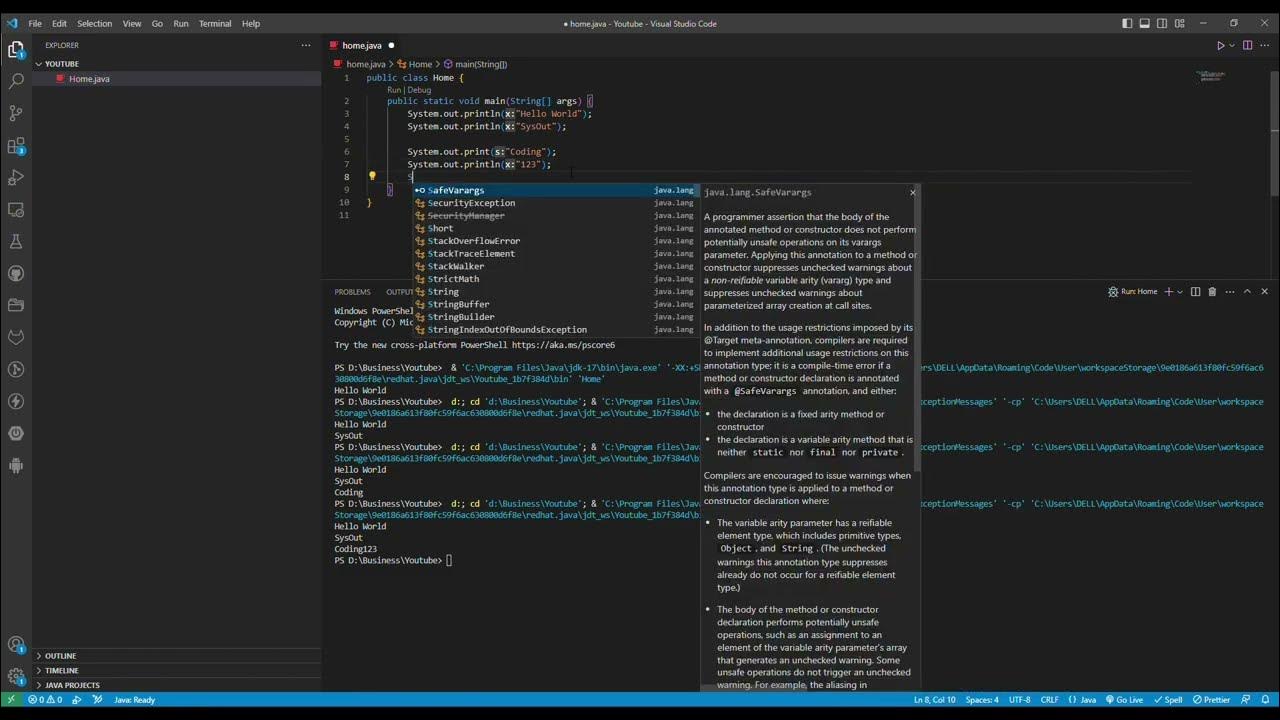 Print in Java | JAVA | Episode 01 - YouTube