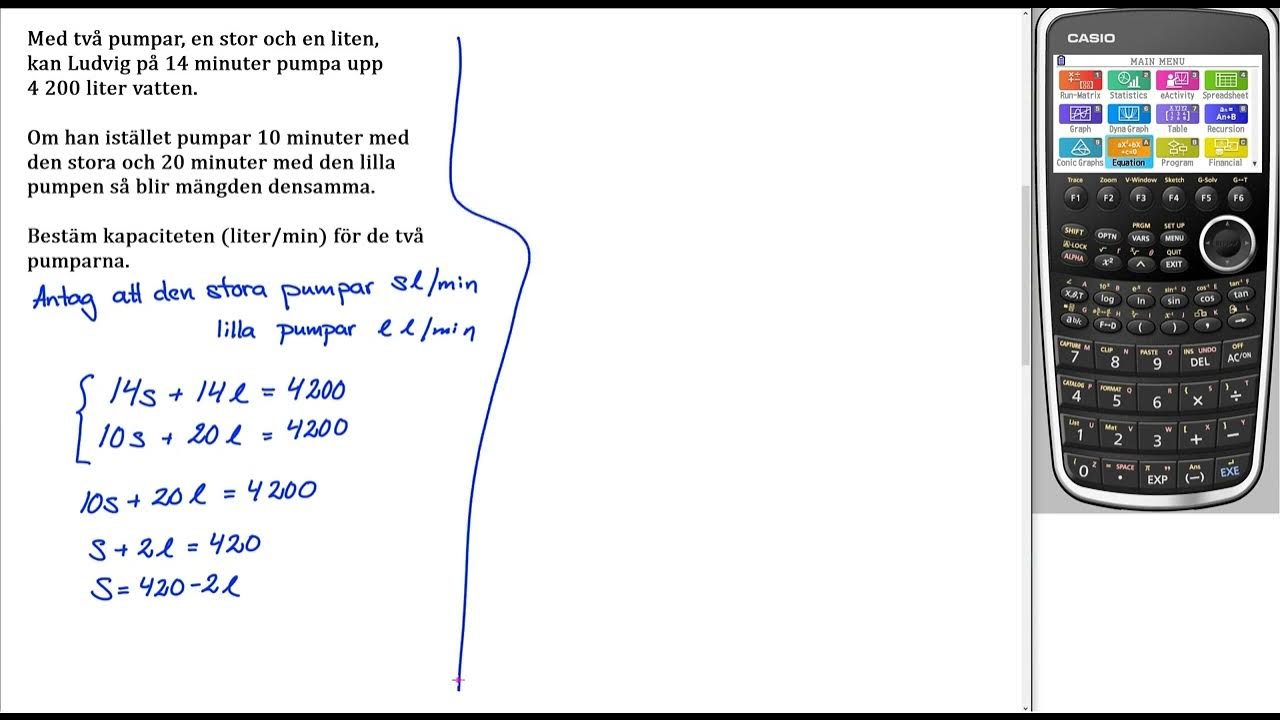 Matematik 5000+ 2b Uppgift 1364 algebraisk lösning för reviderad ...