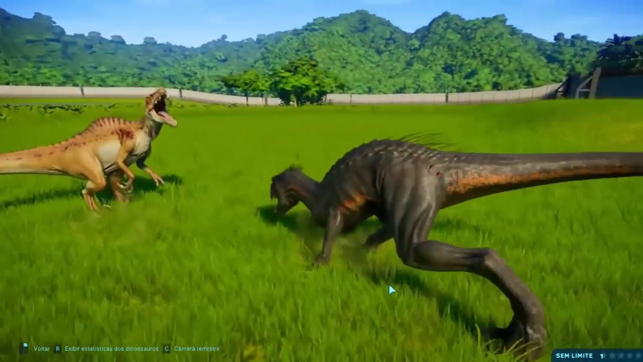DINO BATTLE | SPINORAPTOR VS INDORAPTOR | Jurassic World Evolution ...