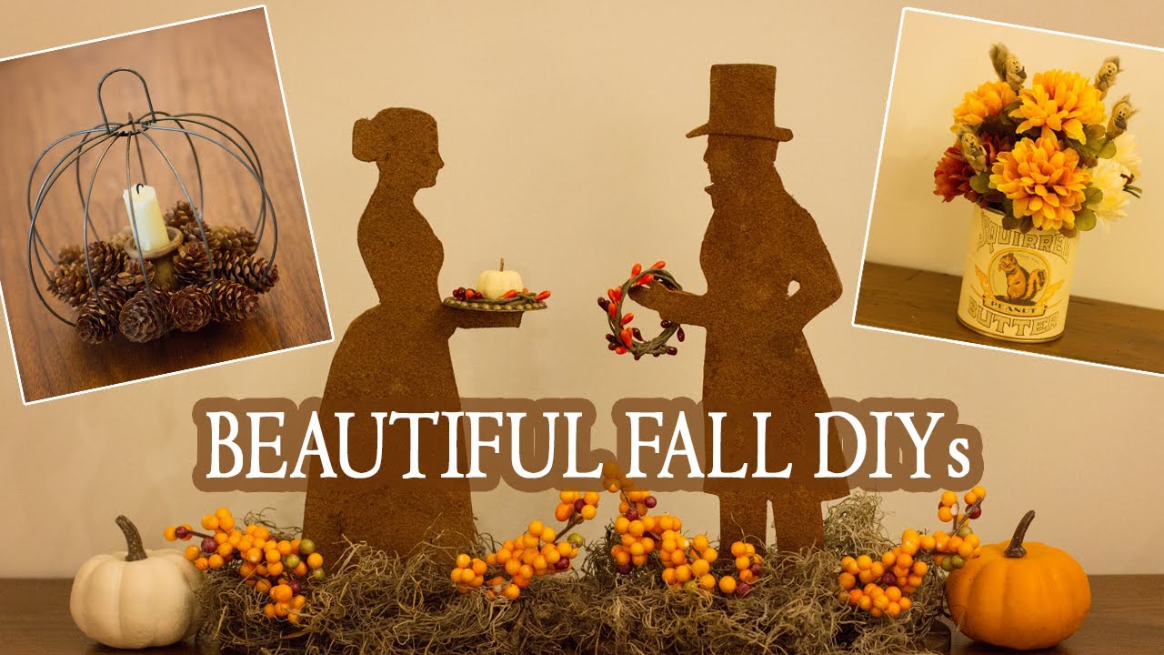 Rustic Fall Crafts | Primitive Vintage Style Autumn DIYs - YouTube
