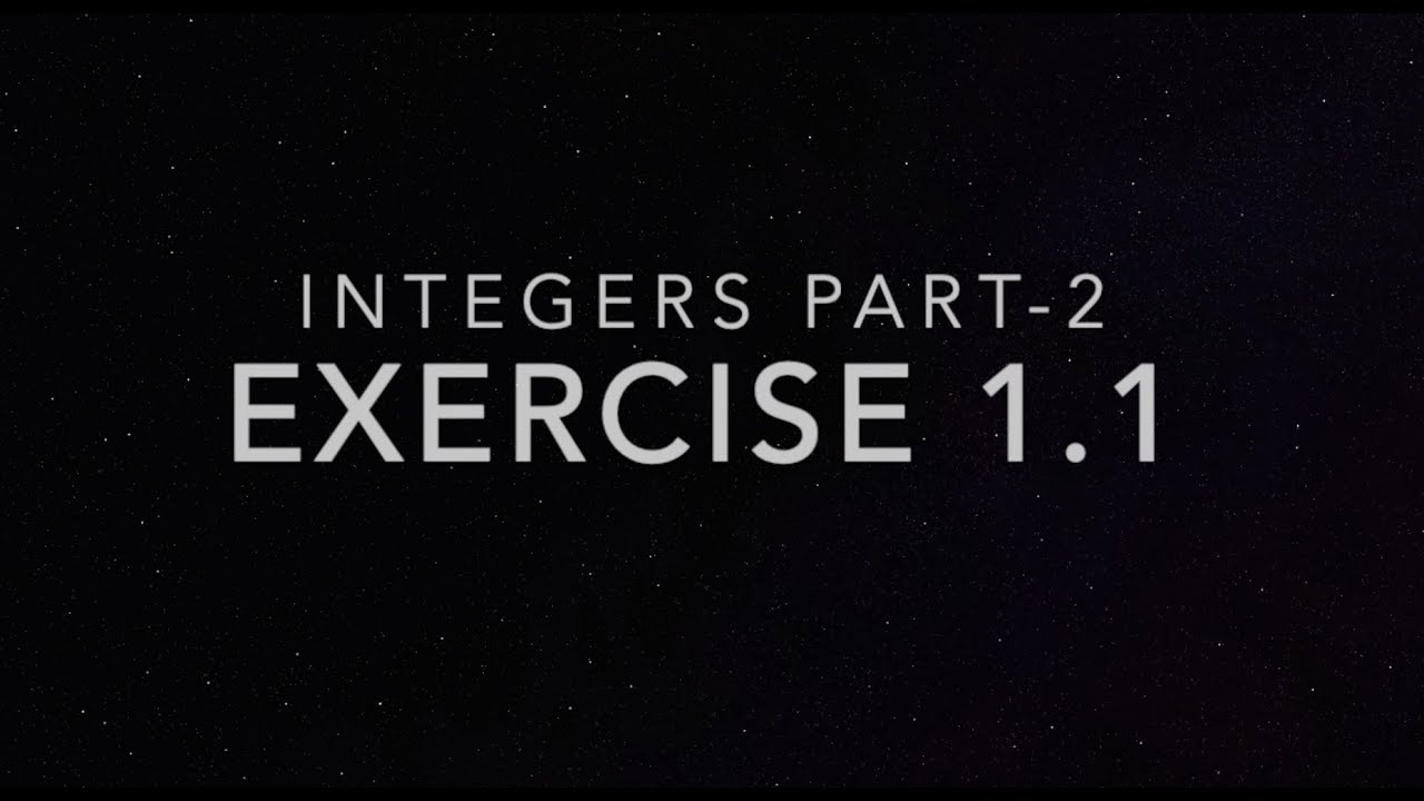 INTEGERS Part-2 - YouTube