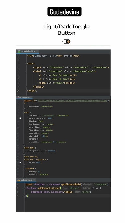 Light/Dark toggle button . DM for source code 🤠 #code #button #toggle #css #html #bootstrap ...