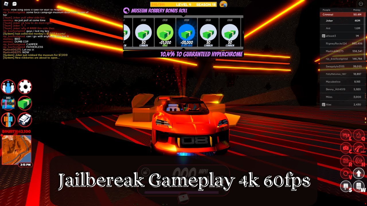 Roblox Jailbreak 4k 60 fps Gameplay - YouTube