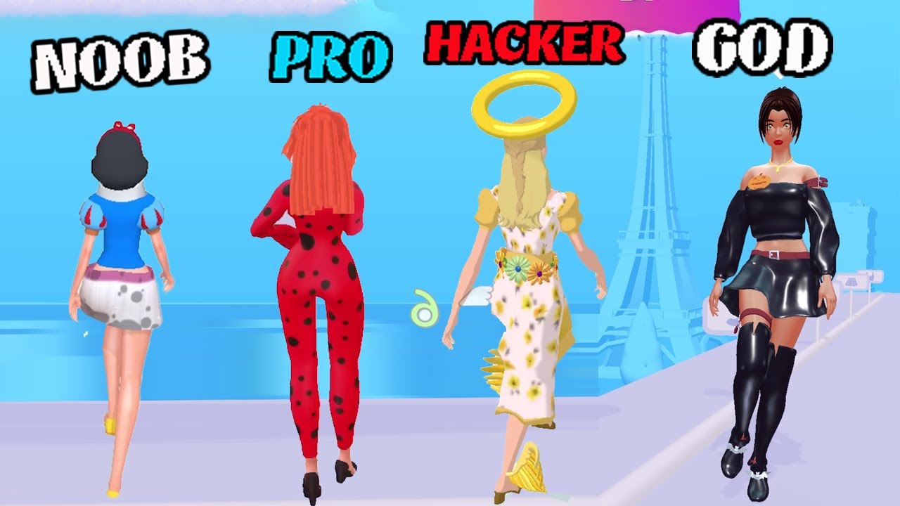 NOOB vs PRO vs HACKER vs GOD - Build A Queen , Fashion Battle ... - YouTube