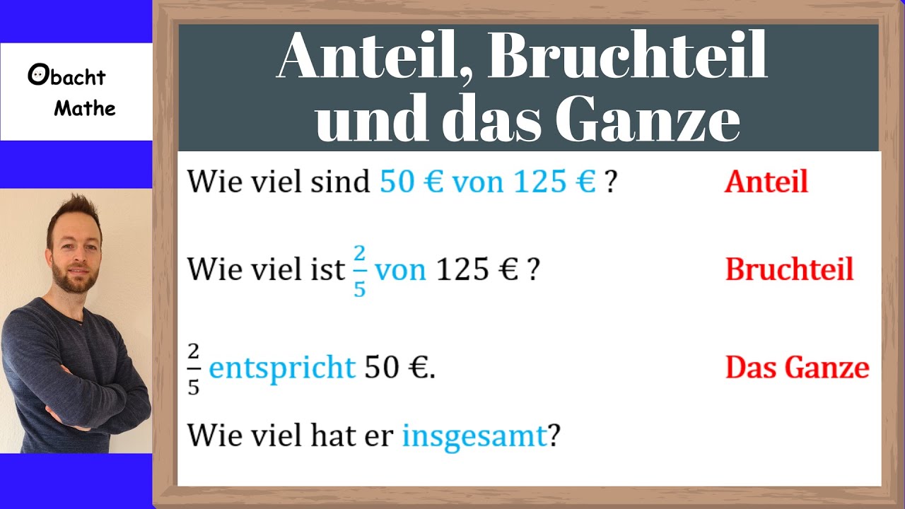 Anteile, Bruchteile und das Ganze | kurze Zusammenfassung | ganz ...