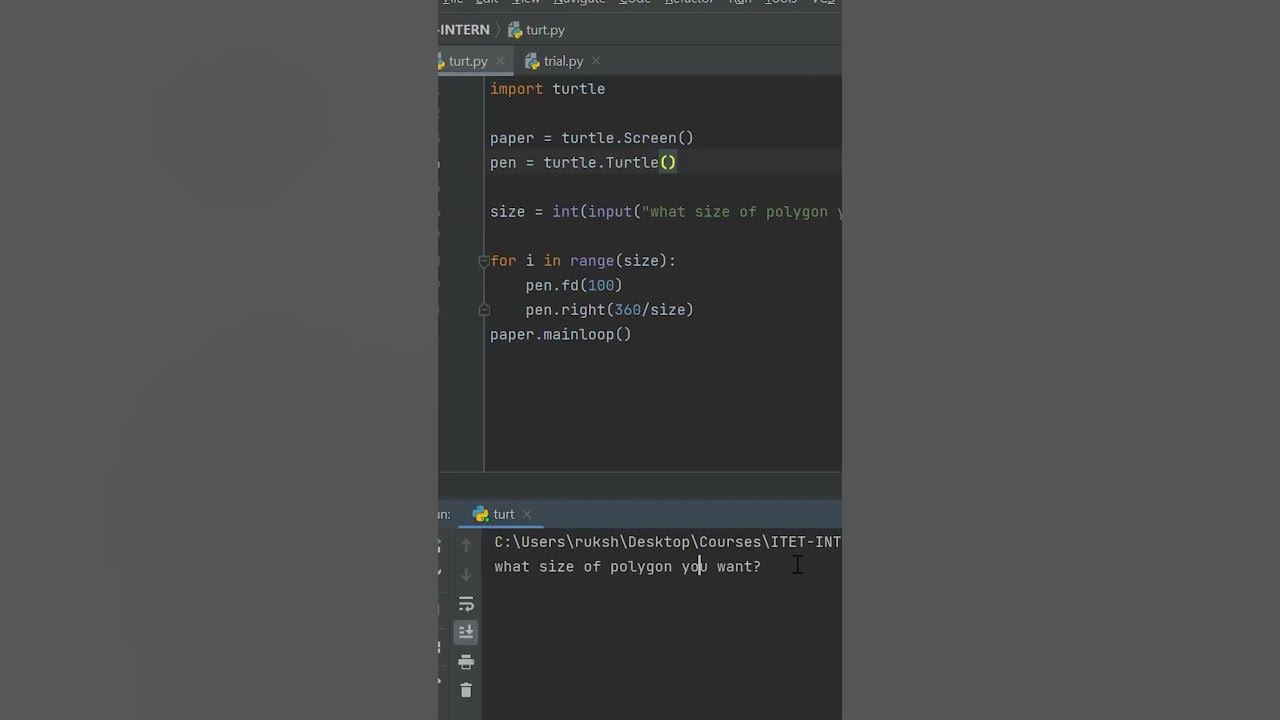 Python Turtle Shorts Pythonprogramming Pythonshorts Youtube