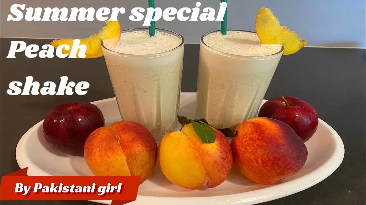 Special peach milkshake recipe🥛 |summer special milkshake|peach ...