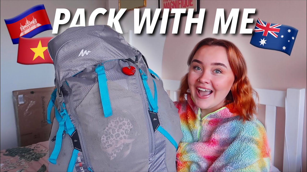 PACK With Me For Backpacking Asia + Australian Working Holiday - YouTube